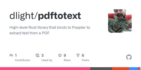 Github Dlightpdftotext High Level Rust Library That Binds To