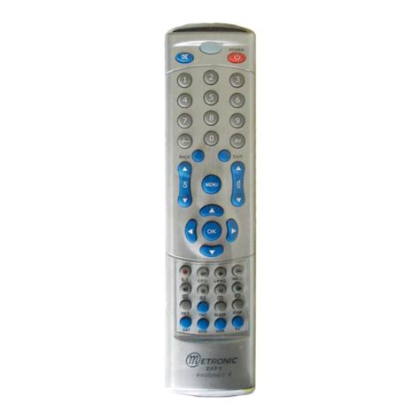 Metronic Zap 5 Evolution 4 Urc Manual And List Of Codes Manualslib