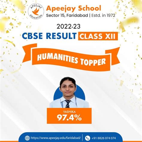 Cbse Results And Academic Outcomes Apeejay School Faridabad
