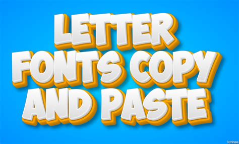 Letter Fonts Copy And Paste Text Effect And Logo Design Font