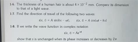 Solved Hi These Question Are About Wave Is From The Book Chegg Com
