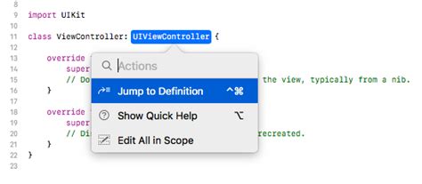 Ios 11 Xcode 9で Jump To Definition を一発でさせる方法 Developersio