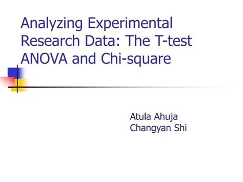 Analyzing Experimental Research Data Ppt
