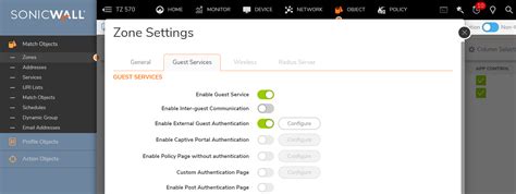 how to configure external guest authentication for mi wifi sonicwall