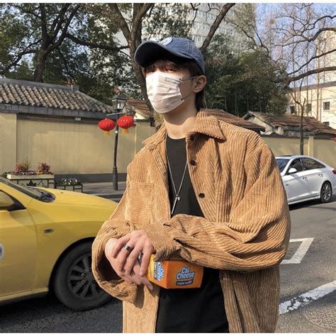 พร้อมส่ง เสื้อเชิ้ตแขนยาว ผ้าลูกฟูกหนา สีน้ำตาล ดำ มีกระเป๋าหน้า ผ้าหนาไม่บาง ทรงโอเวอไซส์