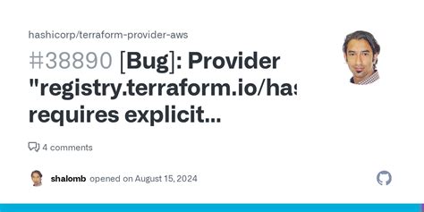Bug Provider Hashicorpaws Requires Explicit Configuration · Issue