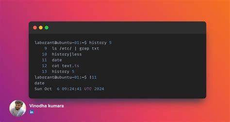 Vinodha Kumara L On Linkedin Linux Life Hacks 30 History Tip 2 Run