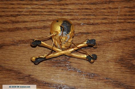 Vintage Odd Fellows Fraternal Skull And Crossbones Emblem Historical
