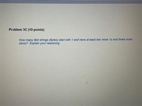 Solved Problem C Points How Many Bit Strings Bytes Chegg