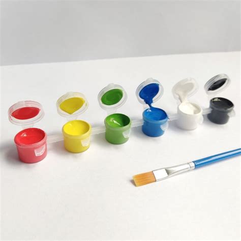 Jual Cat Akrilik Acrylic Lukis Set 6 X 3 Ml Kemasan Mini Pot 6 Warna