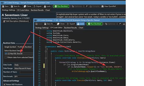 Find All Strategies Using A Specific Dataset Wealthlab
