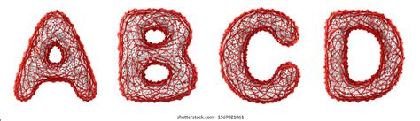 현실적인 3d 문자 세트 A B 스톡 일러스트 1569021061 Shutterstock
