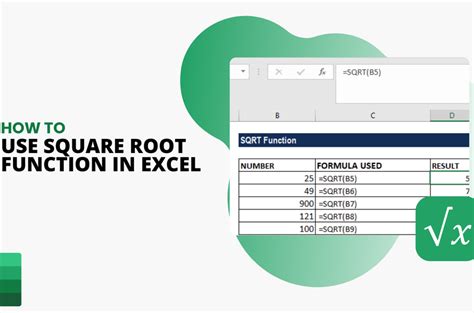 How To Use The Square Root Function In Excel Softwarekeep