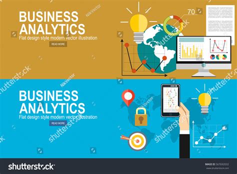 vector modern flat design analytics information stock vector royalty