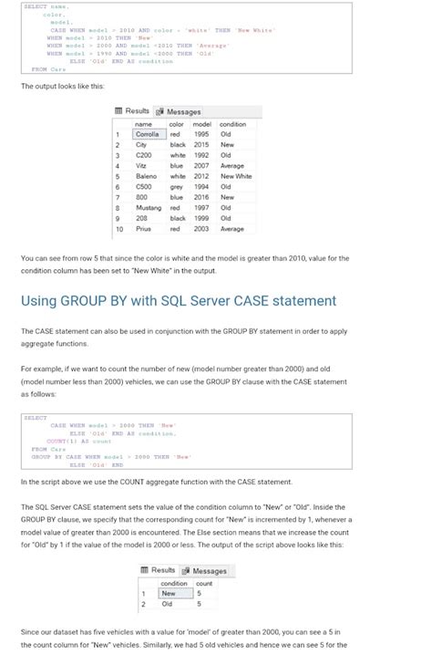 Latest Sql Server Case Statement A To Z Information Tech2wire