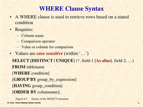ppt chapter 8 restricting rows and sorting data from a single table