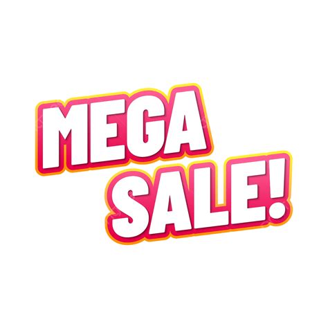 메가 세일 텍스트 벡터 메가 판매 텍스트 Png 일러스트 및 벡터 에 대한 무료 다운로드 Pngtree