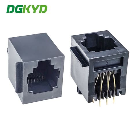 Dgkyd5222e1166iwa1dy1 Vertical Rj11 Pcb Socket Female Head 1x1 Port