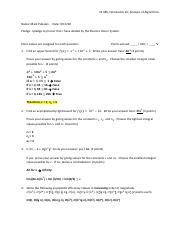 Analysis Of Algorithms HW Assignment 1 Pdf CS 385 Homework 1b Analysis Of Algorithms Name