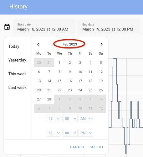 History Date Picker Doesn T Show The Current Month Frontend Home