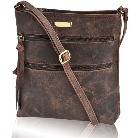 Leather Crossbody Purse For Women Small Crossover Long Over The