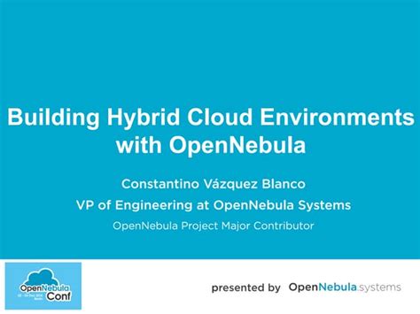 Opennebula Conf 2014 Building Hybrid Cloud Federated Environments