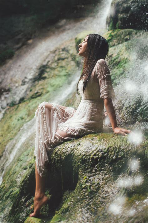 Big Sur Engagement Session Underneath A Waterfall