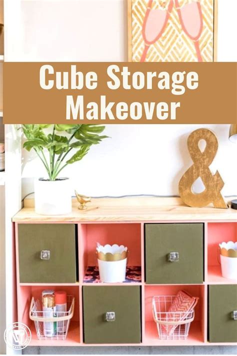 Elevated Cube Storage Makeover DIY With Vintage Vibes NEVER SKIP BRUNCH By Cara Newhart Diy