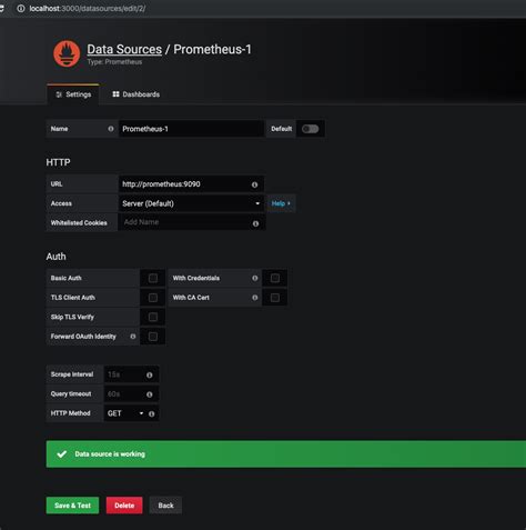 Go How To Connect Grafana Running In A Docker Container To A Prometheus Data Source Running On