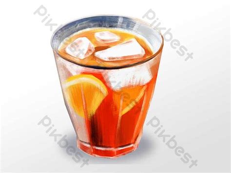 Drawing Summer Drink With Ice Illustration PNG Images PSD Free Download Pikbest