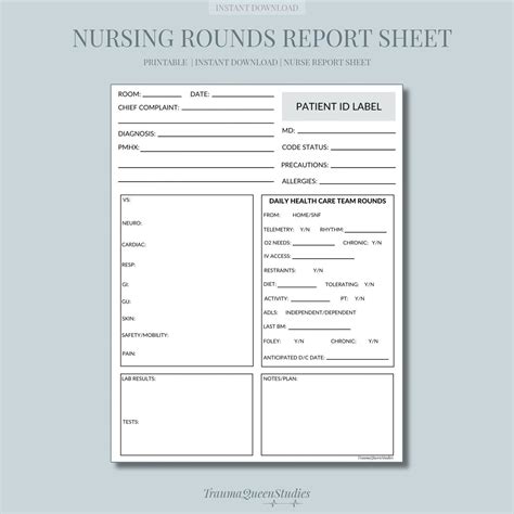 Icu Rounds Template