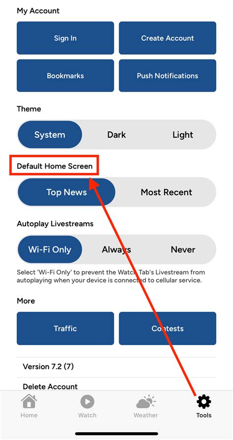 Ios Can I Pick My Homepage Wfts Tampa Bay Support Portal