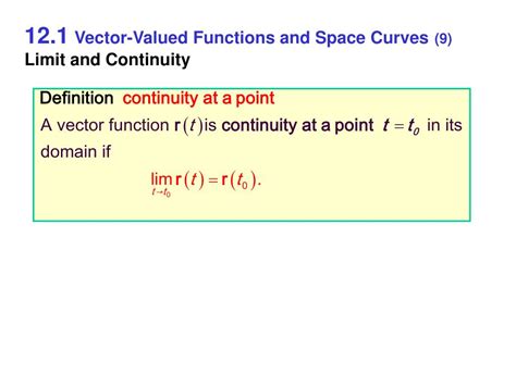Ppt Vector Valued Functions And Motion In Space Powerpoint