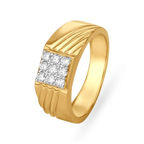 Fabulous Gold And Diamond Finger Ring For Men