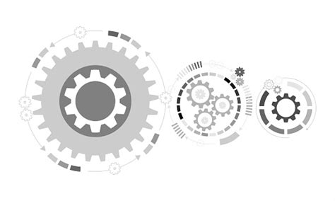 추상 미래 배경입니다 벡터 일러스트 레이 션 기어 휠 육각형 및 회로 보드 첨단 디지털 기술 및 엔지니어링 0명에 대한 스톡 벡터 아트 및 기타 이미지 Istock