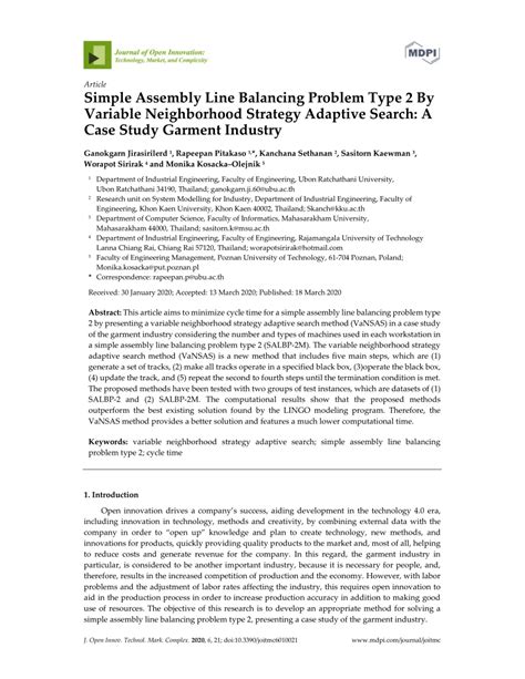 Pdf Simple Assembly Line Balancing Problem Type 2 By Variable