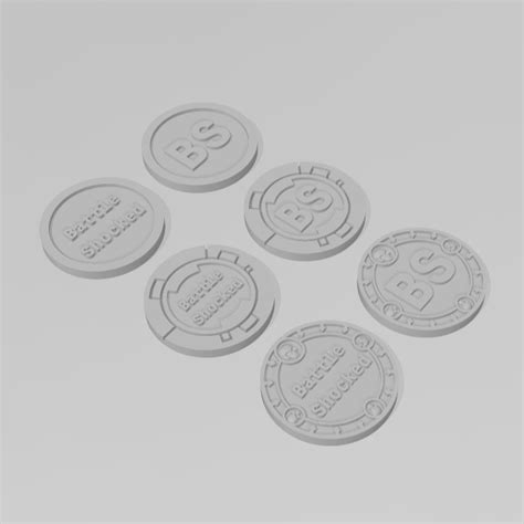Stl File Battle Shocked Tokens・design To Download And 3d Print・cults