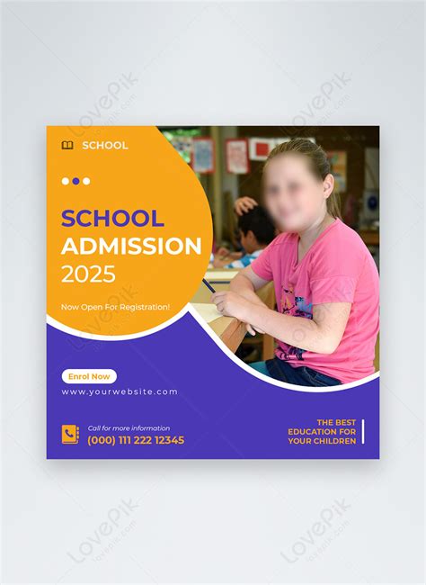 학교 입학 소셜 미디어 포스트 이미지 사진 450107759 무료 다운로드