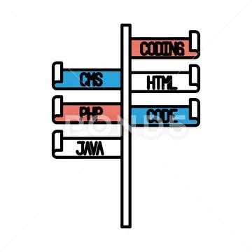 Silhouette Color Sections Of Bar With Programming Languages Labels