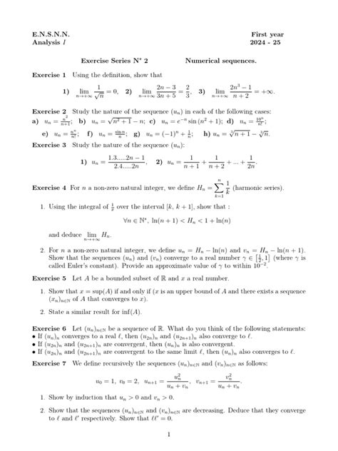 Numerical Sequences Pdf Sequence Elementary Mathematics