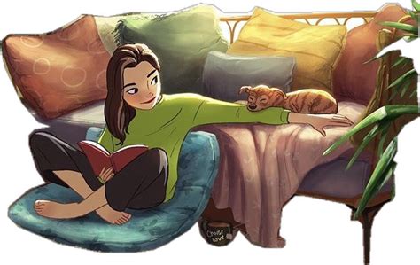 Lazy Day Cartoon Cartoon Person Relaxing Living Alone Illustration