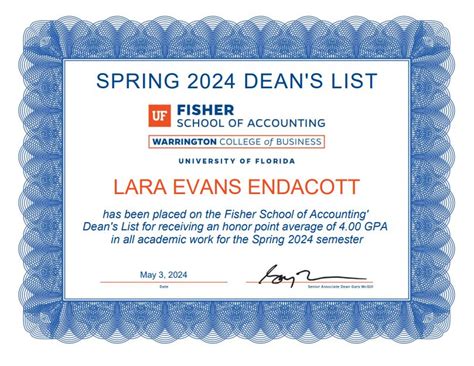 I Am Happy To Announce That I Was Placed On The Deans List For The