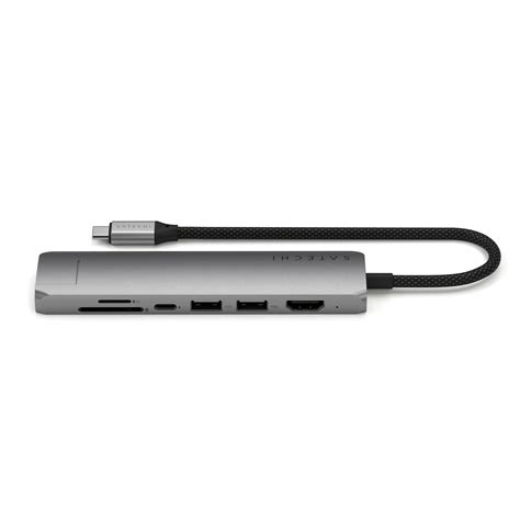 7 In 1 Usb C Slim Multiport Adapter With Ethernet Satechi Apple And