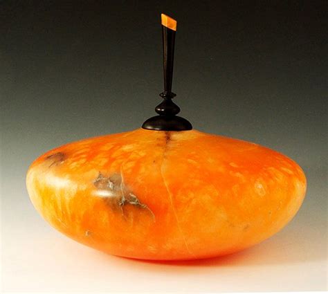 Translucent Orange Alabaster Hollow Form
