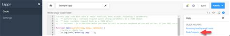 writing code in lapps api docs leadsquared