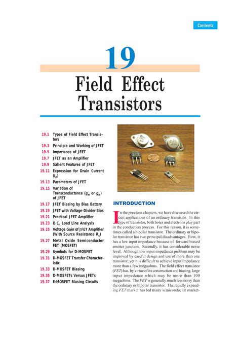 Field Effect Transistors