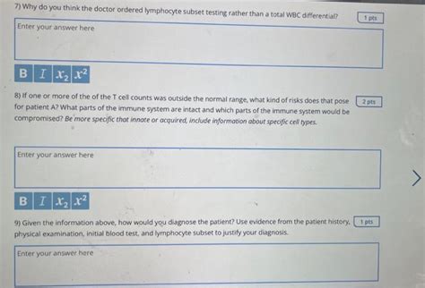 Solved Patient As Doctor Ordered A Subset Of Lymphocyte