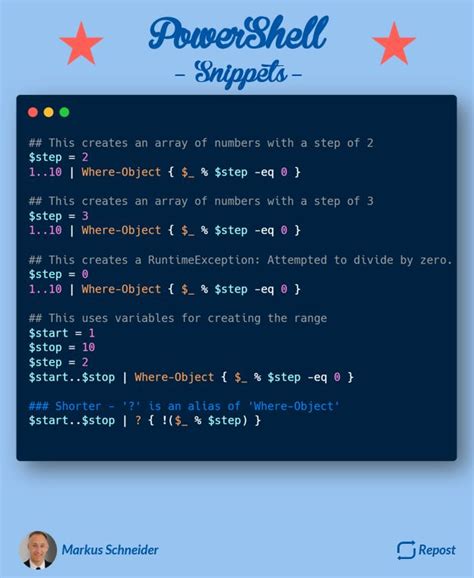 Powershell Snippets Scripting Development Programming Learning Coding Fun Tips Markus