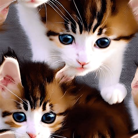 Cute Kittens Playing Kawaii Chibi · Creative Fabrica