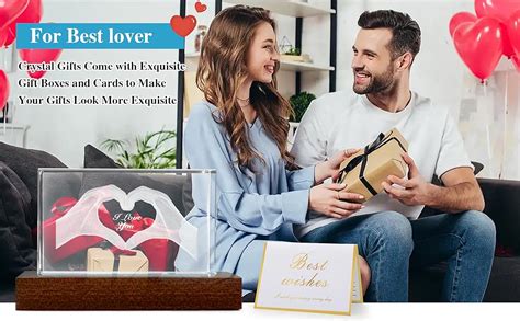 Easicuti Crystal Ts For Her Him Engraved 3d Heart In Hands With I